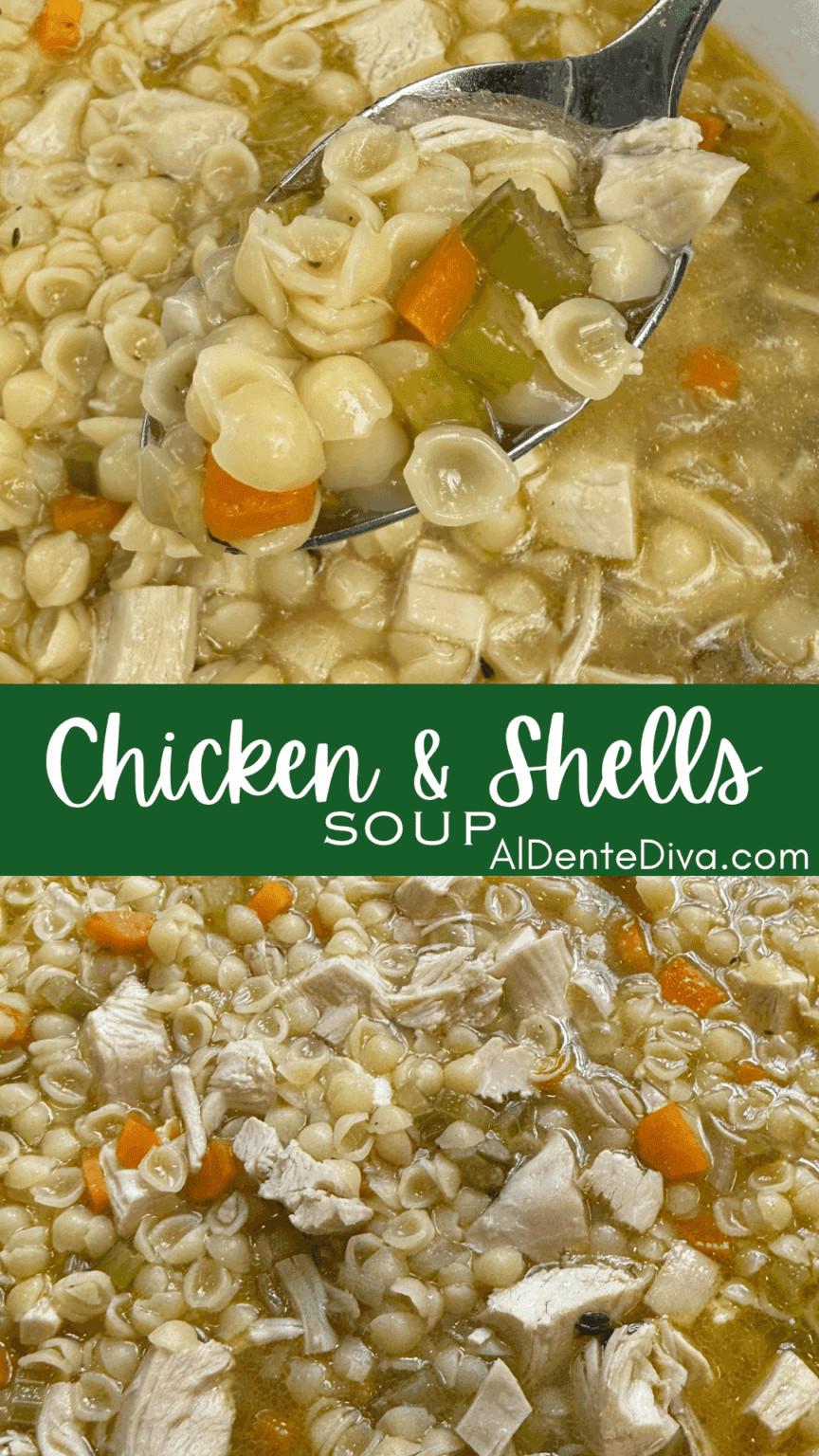 CHICKEN AND SHELLS SOUP
