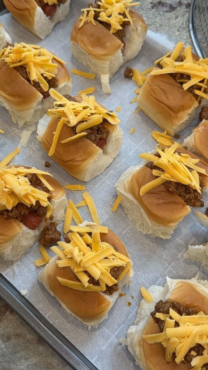 MINI CHILI CHEESE DOGS