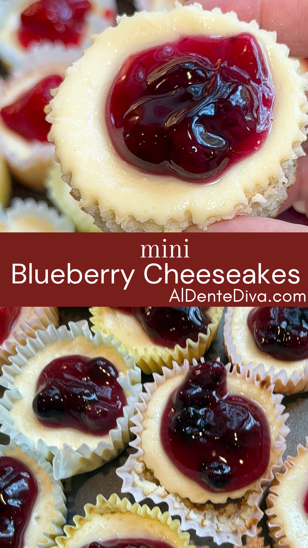 MINI BLUEBERRY CHEESECAKES