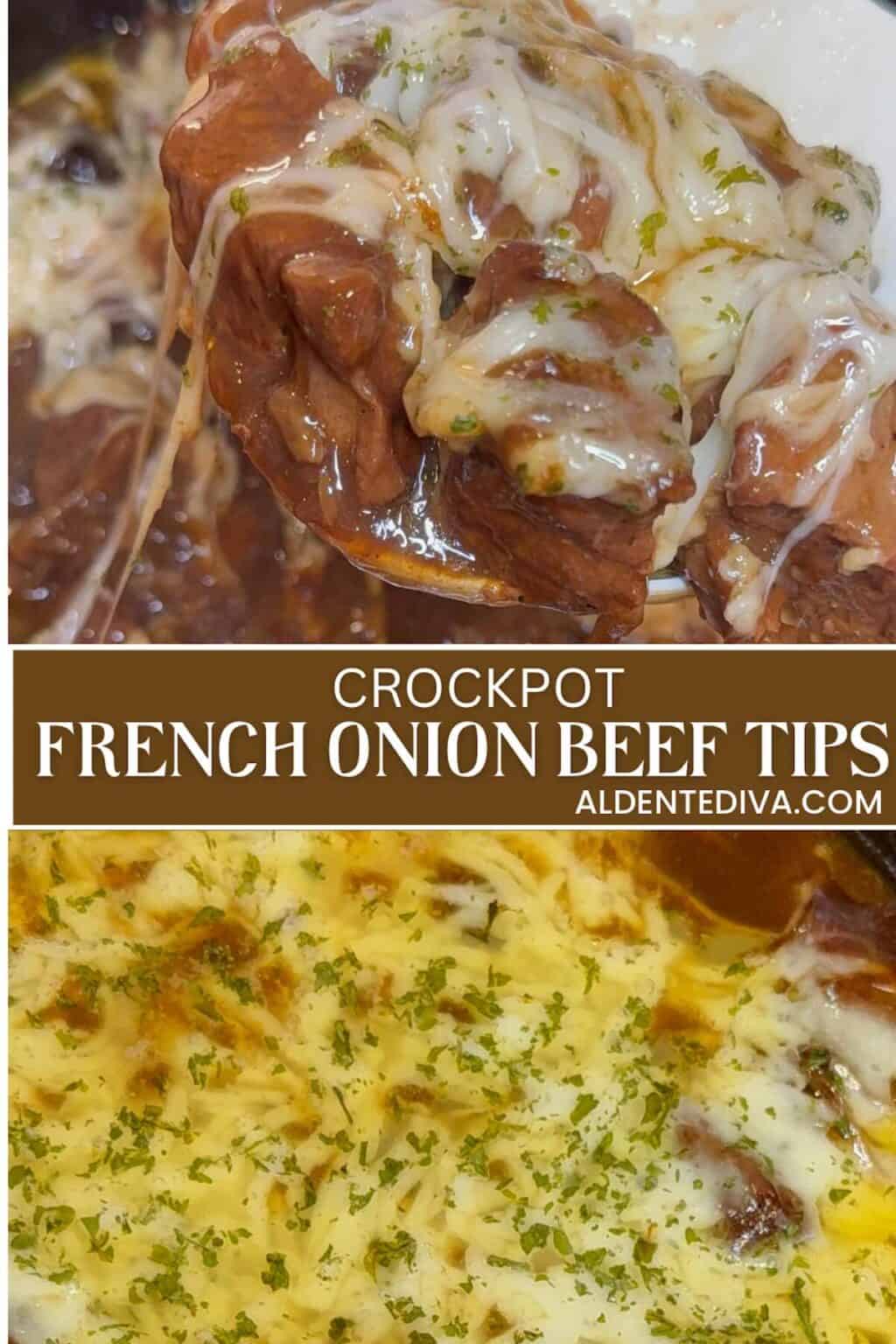 CROCKPOT FRENCH ONION BEEF TIPS
