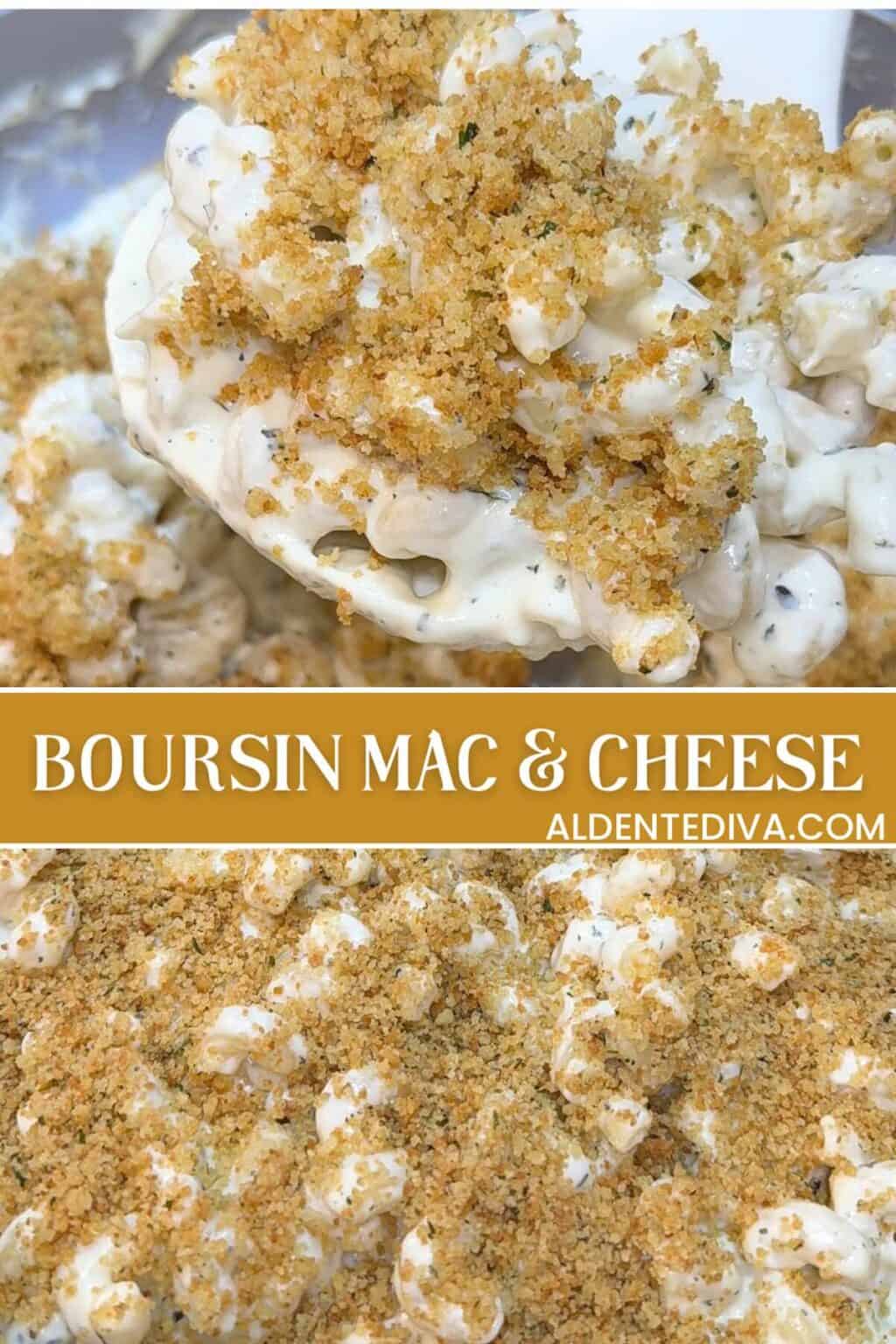 BOURSIN MAC & CHEESE WITH BREADCRUMB TOPPING