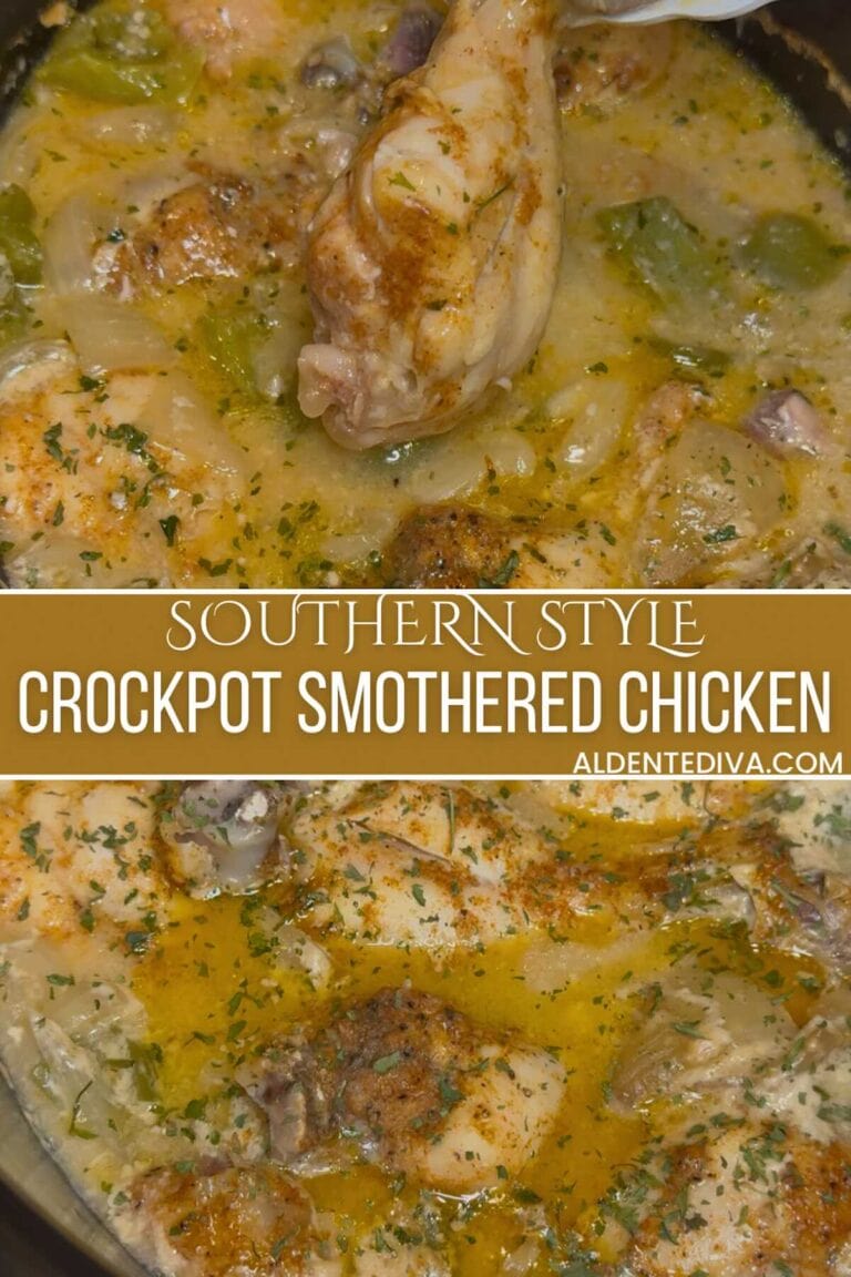 SOUTHERN STYLE CROCKPOT SMOTHERED CHICKEN